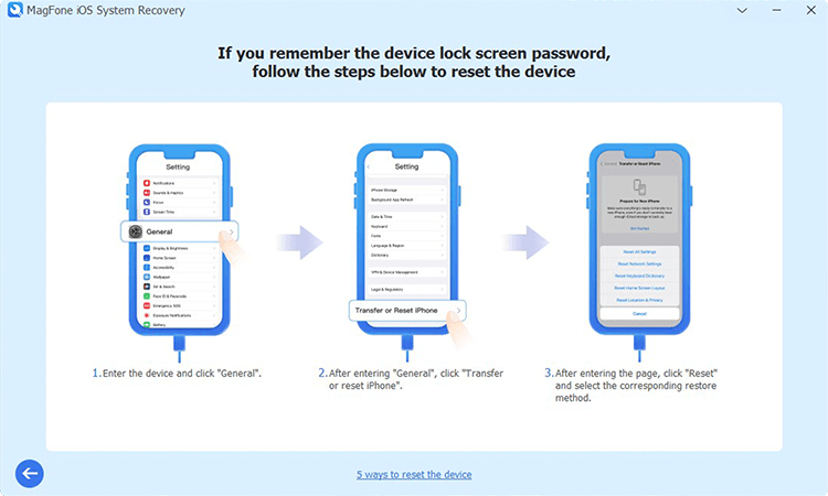 User Guide of MagFone iOS System Recovery - Fix various iOS issues with ease